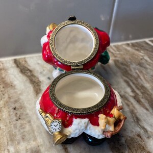 Vintage Hinged Ceramic Hand Painted Christmas Santa Trinket Box - Etsy