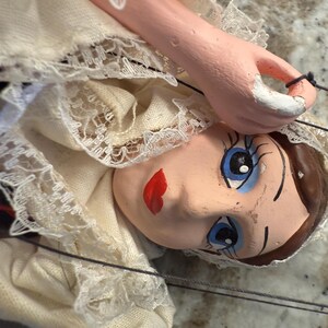 Antique Porcelain Marionette Puppet – Handcrafted Female Doll – Vintage ...