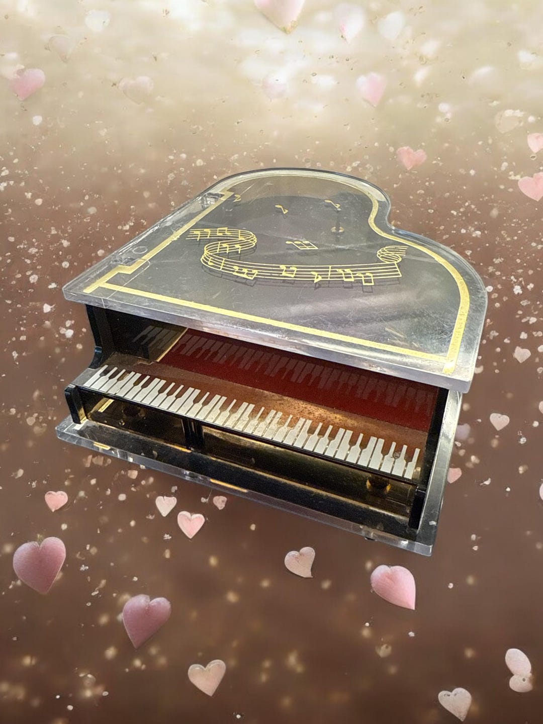 Vintage Piano Music Box Keepsake Trinket Box Holder "you Light up My ...