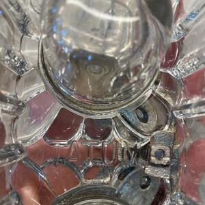 Antique Tatum Crystal and Metal Letter Dual Inkwell Ink Stand Desk Set ...