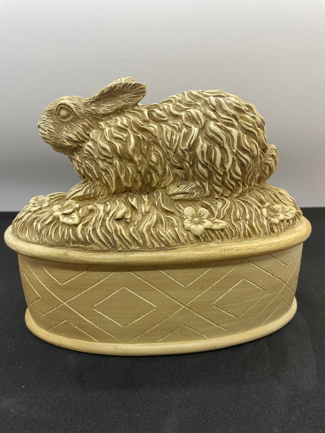 Adorable Whimsical Resin Bunny Rabbit Jewelry Trinket Box - Etsy