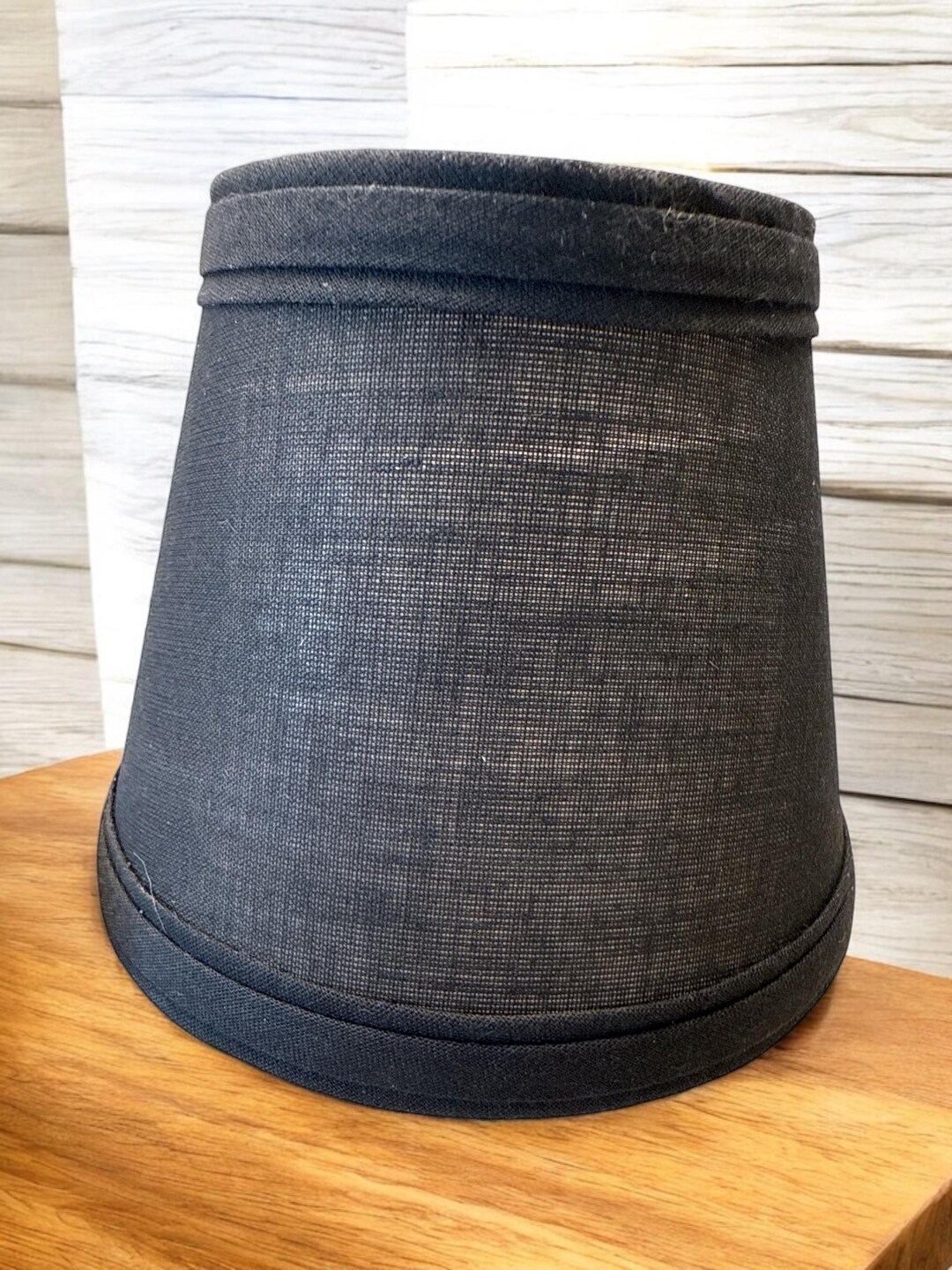 Vintage Pair Mini Clip-on Lamp Shades Black Lamp Shade 4" Tall - Etsy