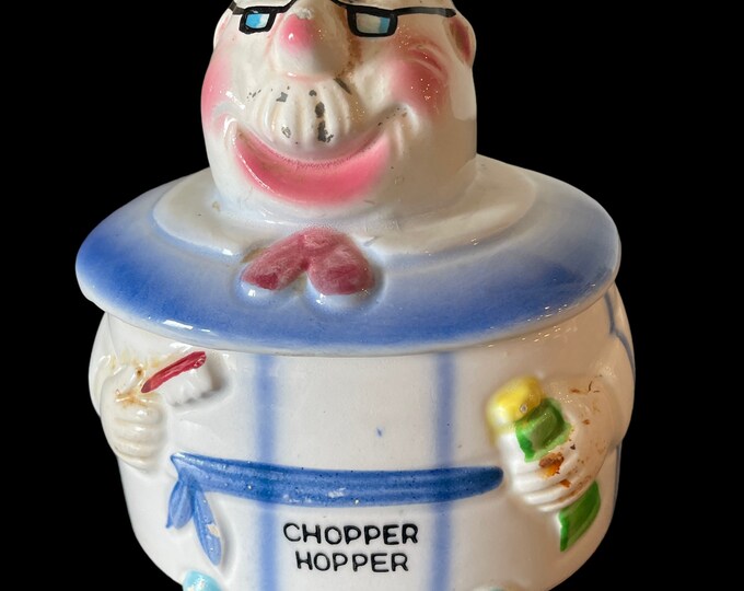 Vintage Whimsical Ceramic False Teeth Holder With Man and Brush-chopper ...