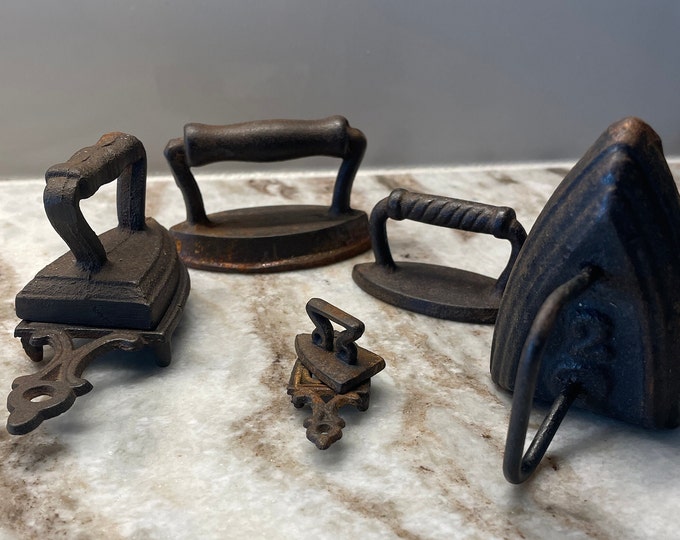 Antique Small Miniature Cast Irons and Trivets - Etsy