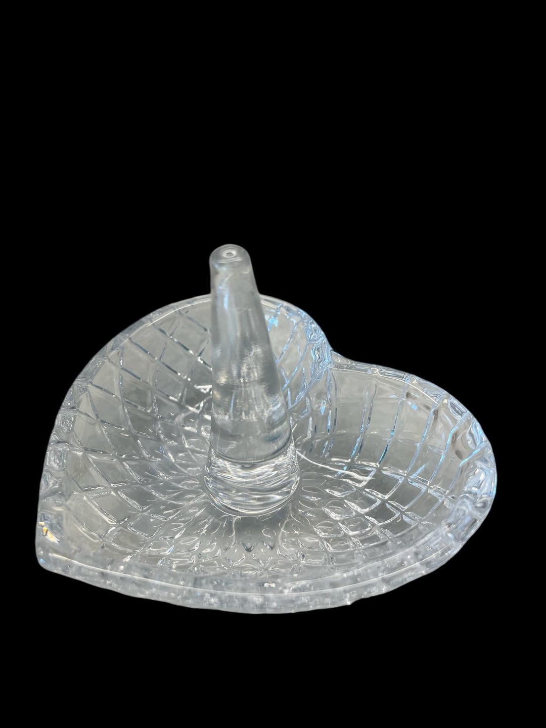 Crystal Heart Shape Glass Ring Holder - Etsy