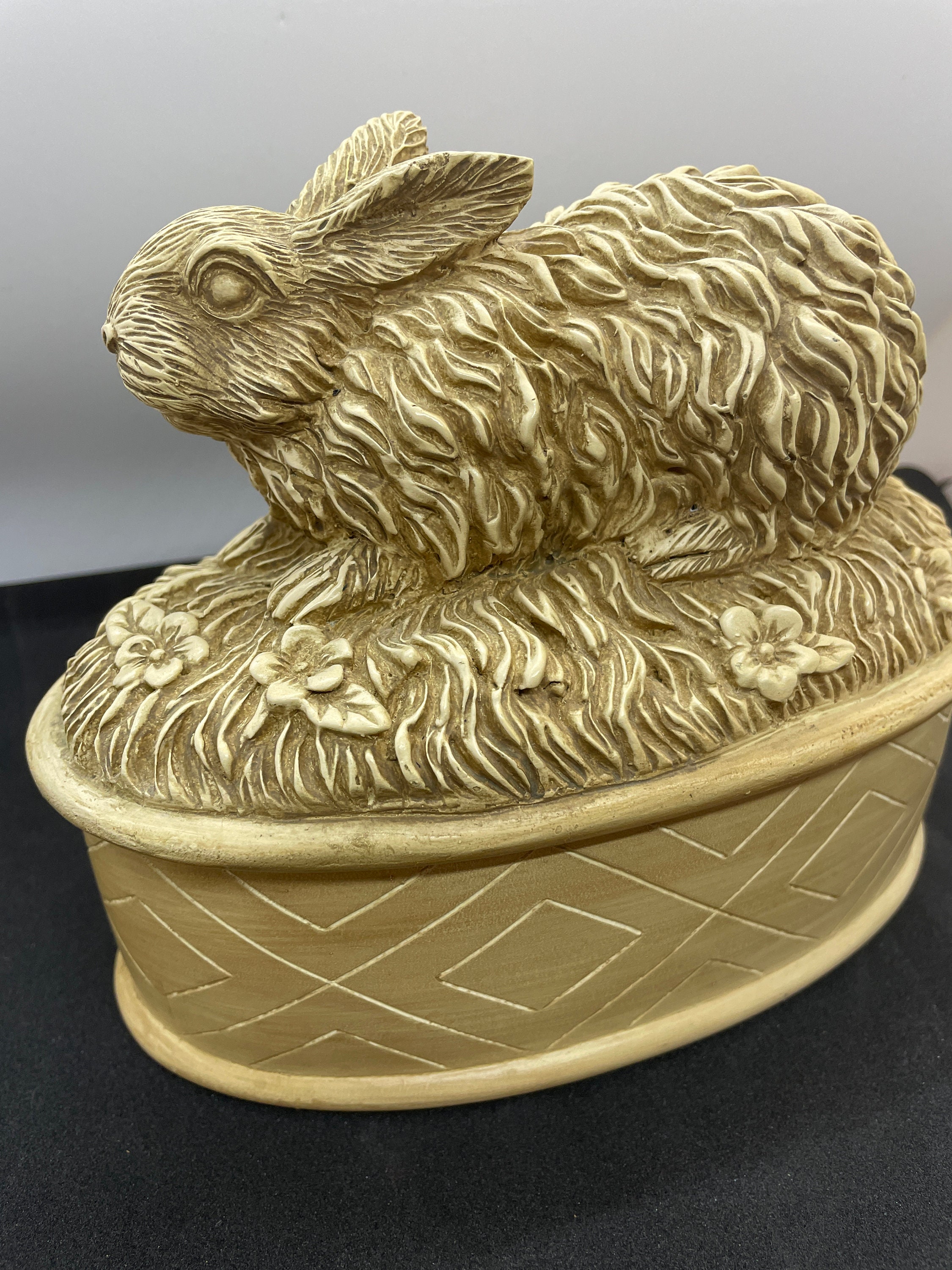 Adorable Whimsical Resin Bunny Rabbit Jewelry Trinket Box - Etsy