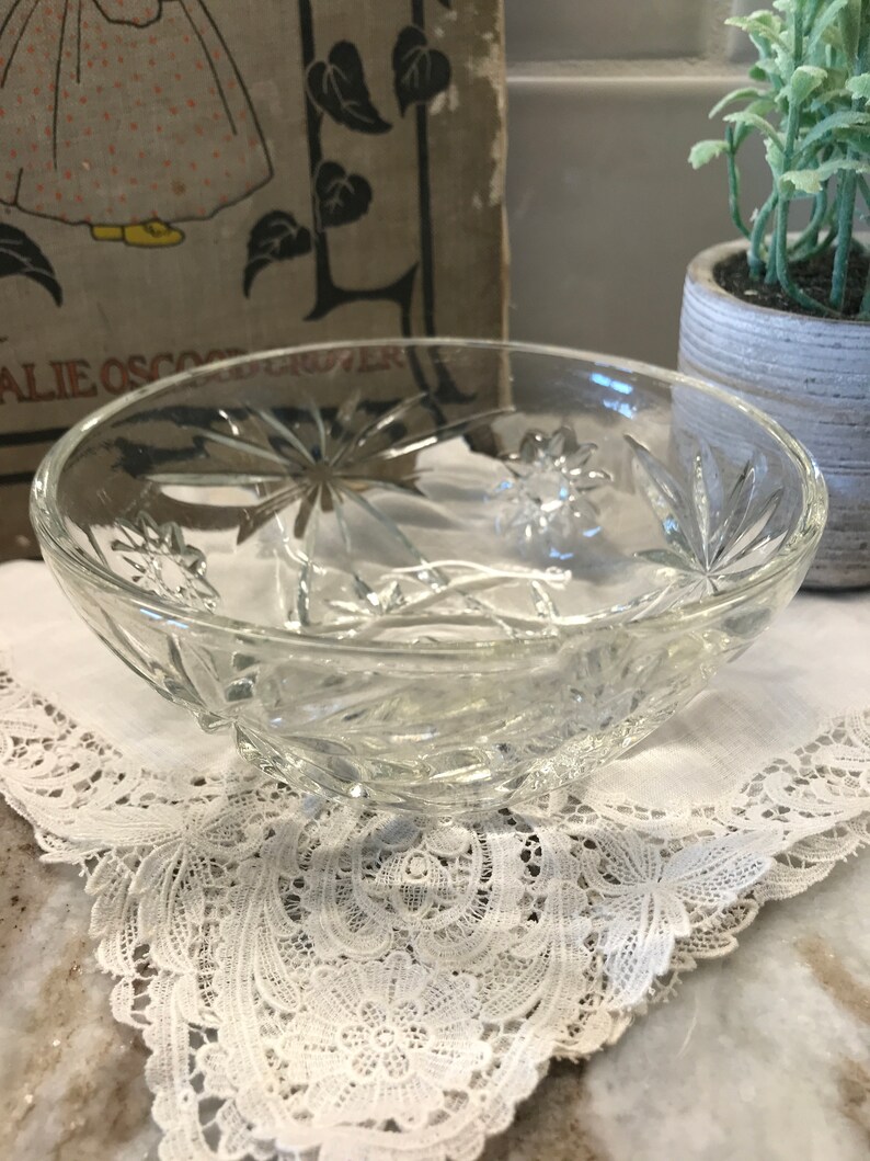 Vintage Anchor Hocking Clear Prescut Glass Starburst Pattern - Etsy