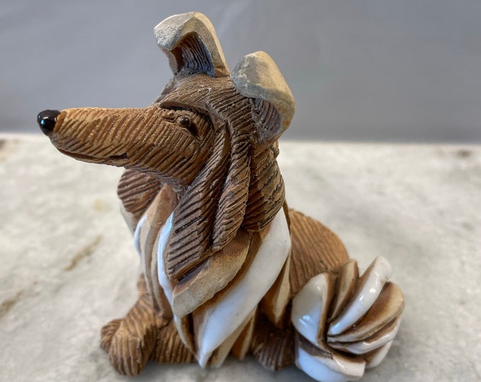 Artesania Rinconada Sighed Classic Collie Dog Sculpture - Etsy