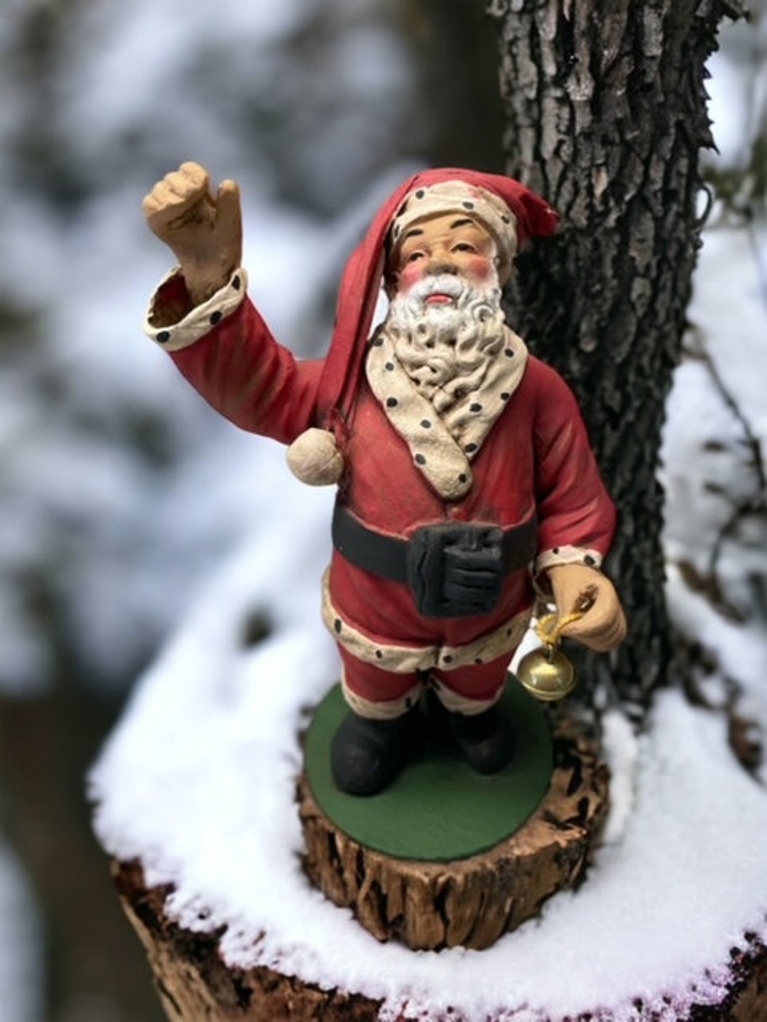 Vintage Old World Christmas Paper Mache Santa Made in Italy 6.5 - Etsy