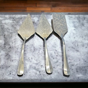 Vintage Godinger Silver NY Wedding Cake Lasagna Silver Plated Servers ...
