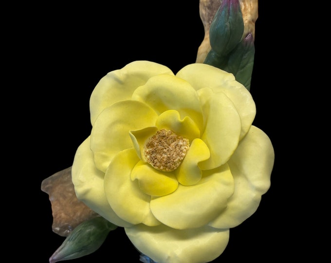 Rare Boehm Bone Porcelain Yellow "dwarf Rose" 250-50D Made in England ...