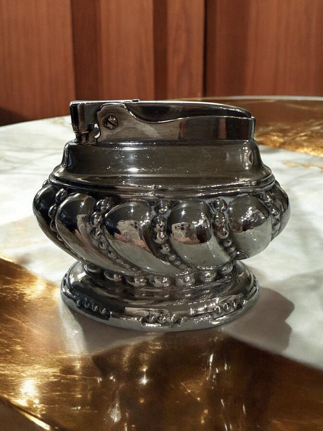 Collectable Retro Ronson "crown" Silverplate Table Lighter 3 X 2 X 2.5 ...