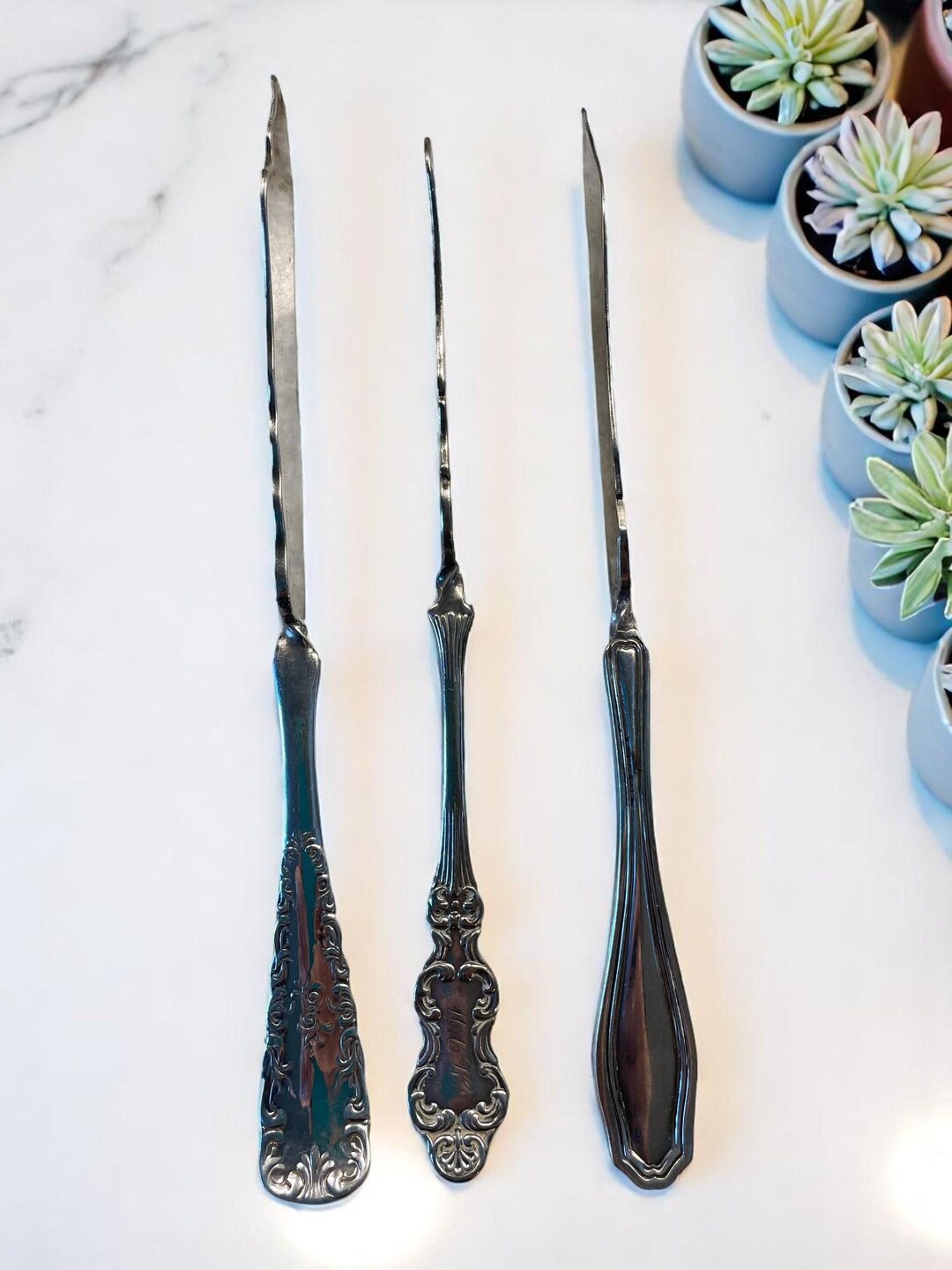 Vintage Mismatched Silver Plate Butter Knives Collection Set of 3 ...