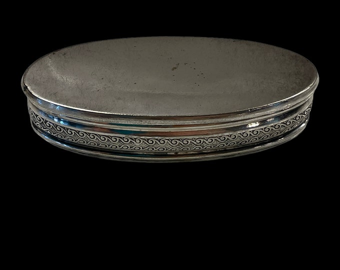 Antique Silver Soldered Hinged Pill Box Container - Etsy