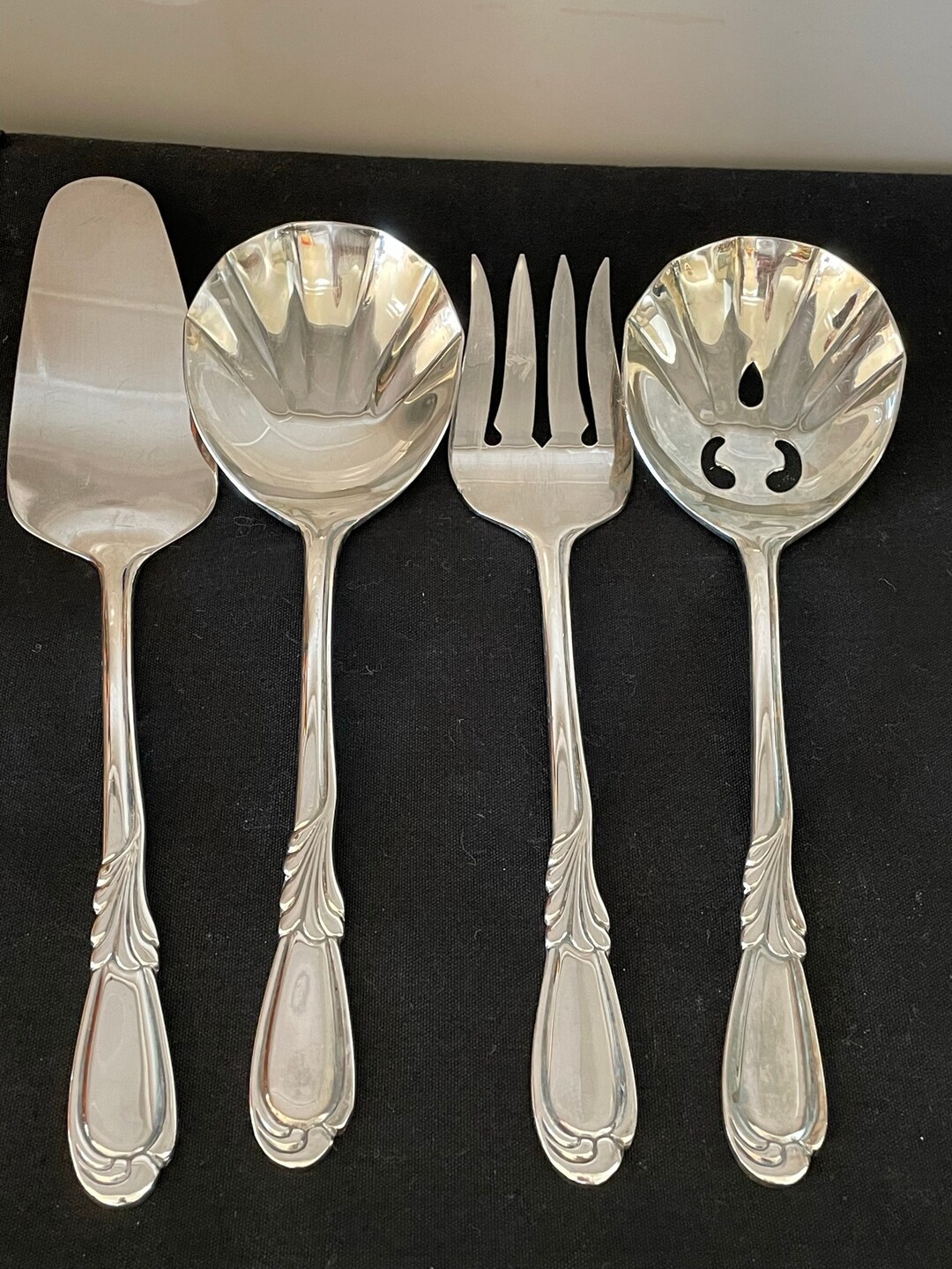 Vintage Retroneu Korea Made STEPHANIE Silver Plated Flatware 4 Piece ...