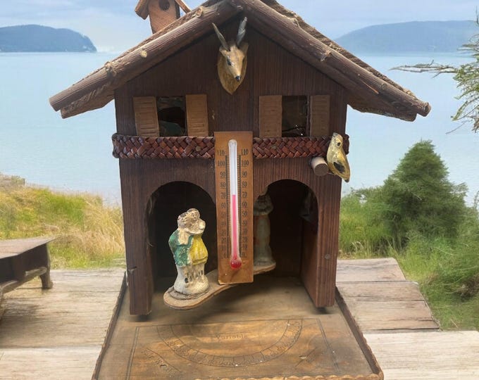 Vintage 1921 Swiss Weather-prophet Hygrometer, Hansel & Gretel Witches ...