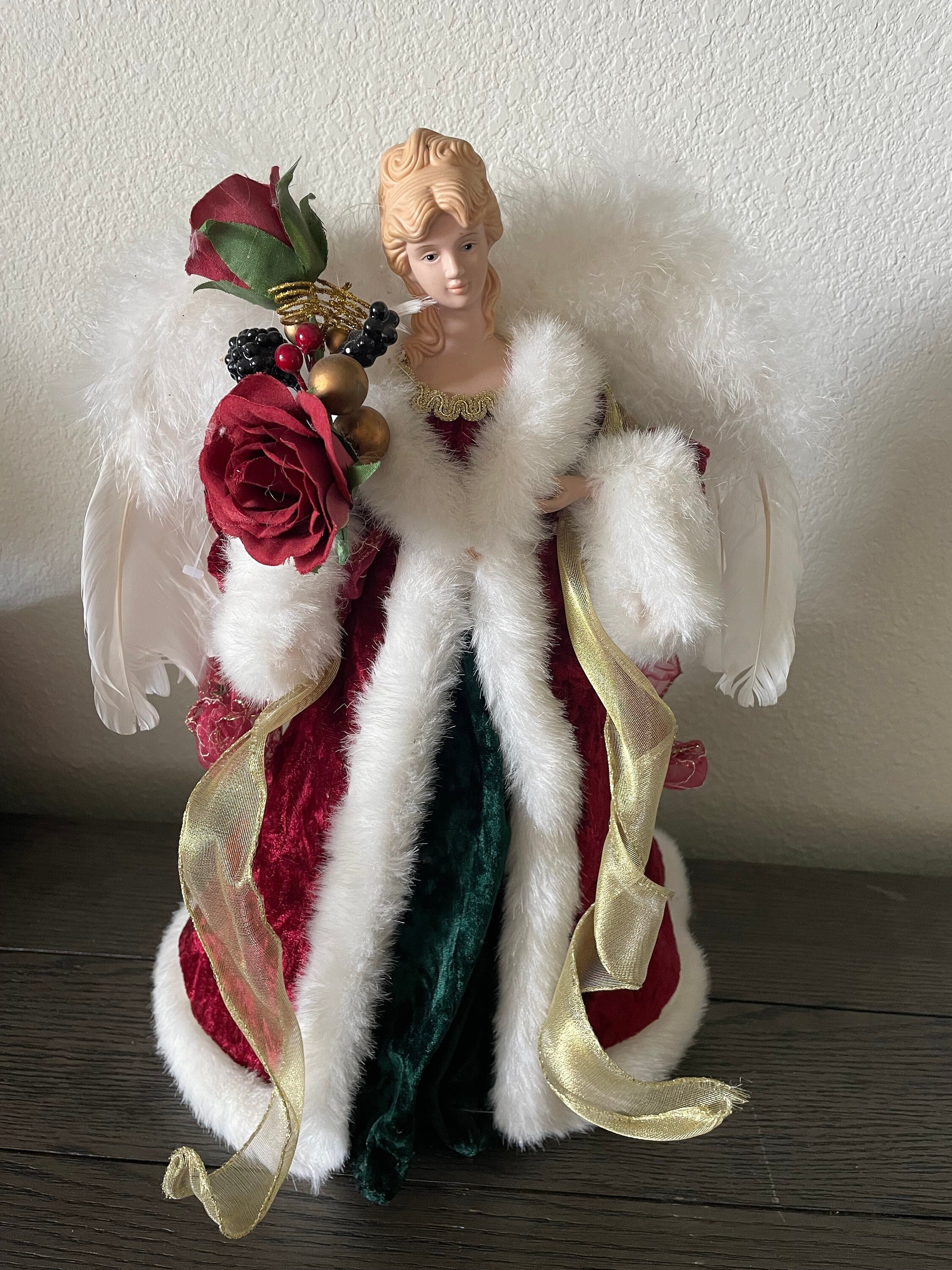 Christmas Tree Angel Red