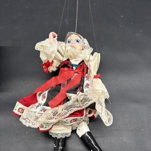 Antique Porcelain Marionette Puppet – Handcrafted Female Doll – Vintage ...