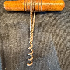 Vintage Wooden Wire Twisted Wire Corkscrew - Etsy