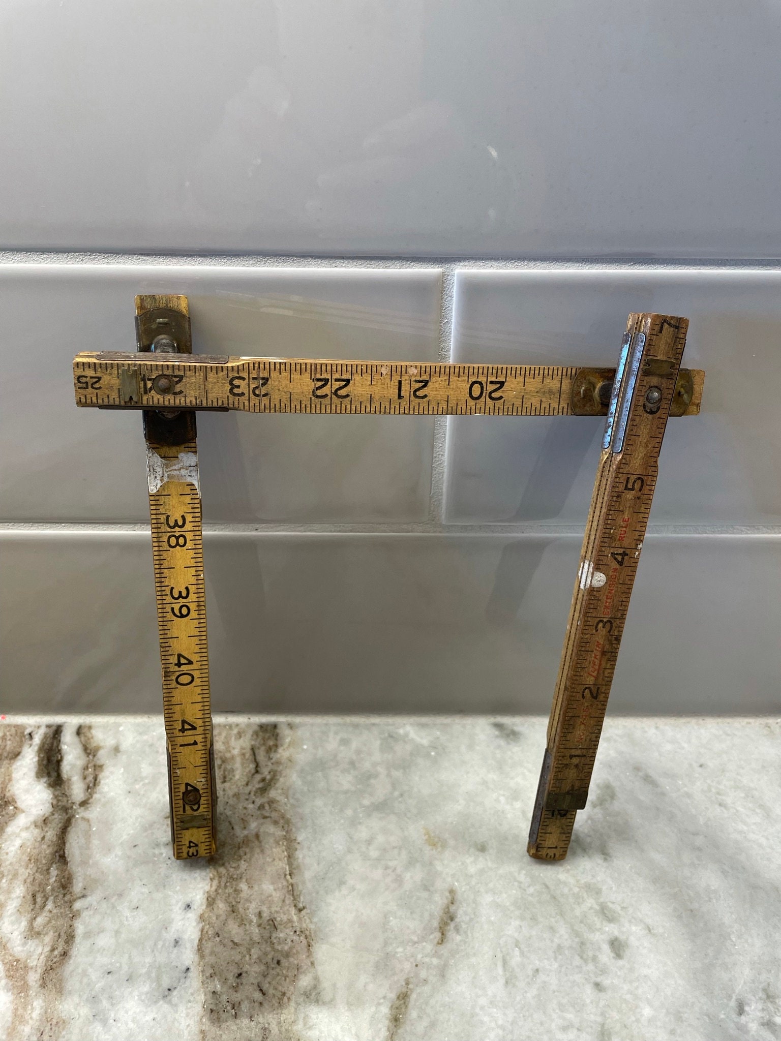 X46 Carpenter's Folding Extension Ruler USA Industrial Folding ...