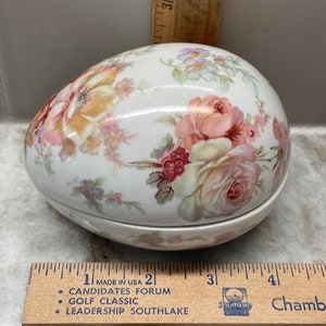 Vintage Porzellan Made in West Germany- Porcelain Egg Trinket Box ...