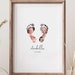 Baby Footprint Art With Baby Photo Collage | Footprint Art | New Baby ...