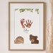 Luxury Custom Woodland Nursery Prints, Personalised Baby Handprint ...