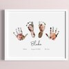 Sibling Handprint Footprint Art Sibling Keepsake Sibling Handprint ...