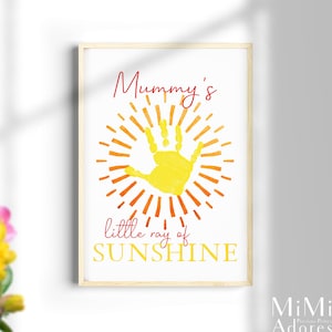 Sunshine Handprint Craft | Mother's Day Birthday Craft | Mummy ...