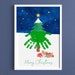 Christmas Handprint Art Craft Printable Xmas Handprint Activity Kids ...