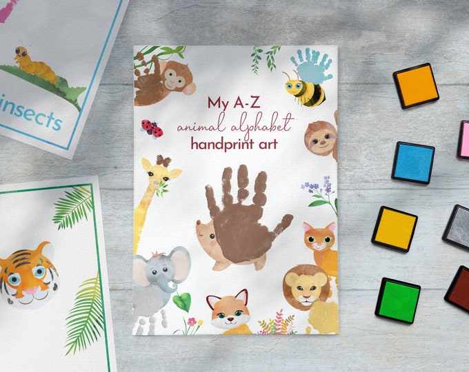 Handprint Alphabet Book Template, Printable Alphabet Handprint Craft ...