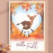 Hello Fall Deer Handprint Art Craft | Instant Download | Autumn Fall ...