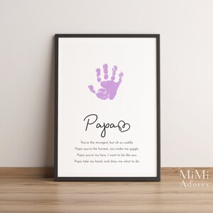Papa Handprint Poem | Fathers Day Birthday | Papa Poem Printable | Kids ...