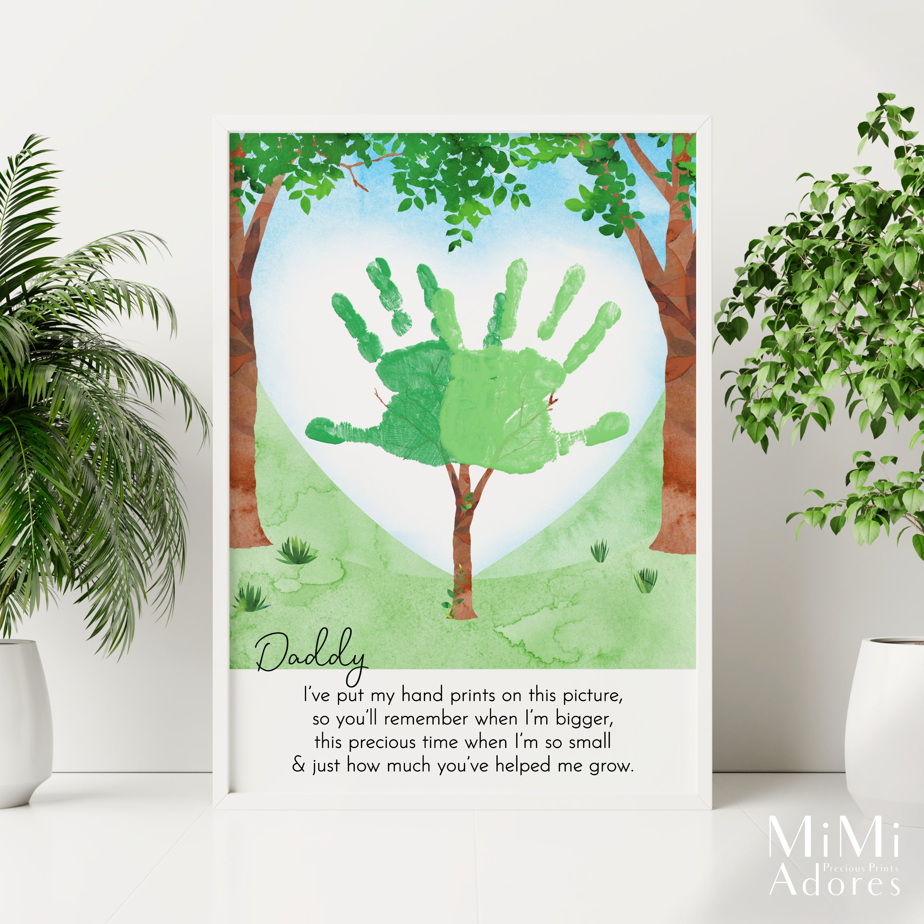 Daddy Handprint Poem Tree Handprint Art Craft Fathers Day - Etsy UK