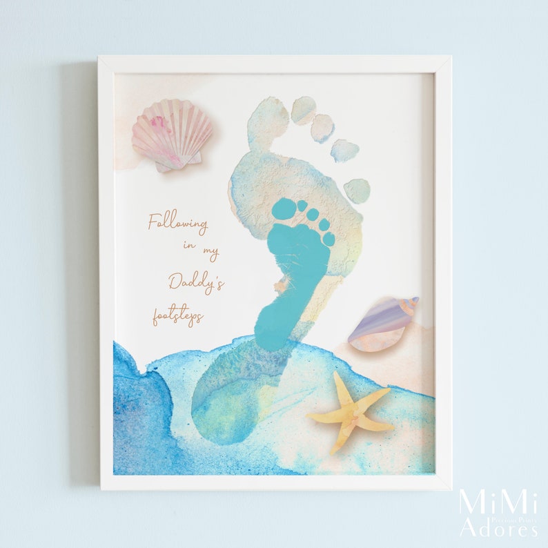 Following in Your Footsteps Father's Day Footprint Craft - Etsy