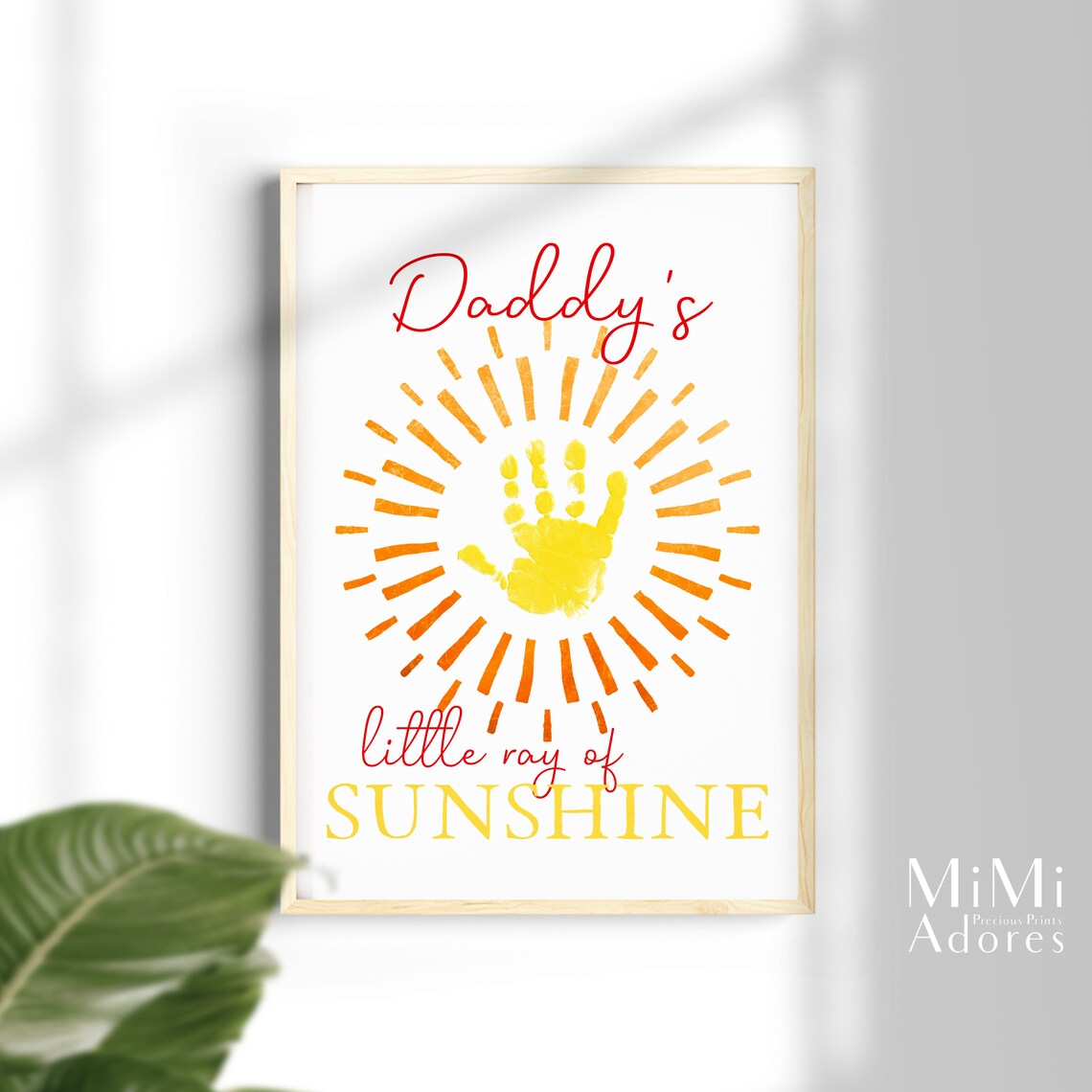 Sunshine Handprint Craft Fathers Day Craft Daddy Handprint - Etsy