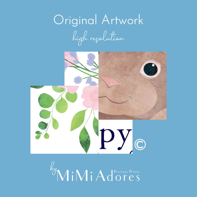 Printable Bunny Footprint Art Craft Hoppy Happy Easter - Etsy