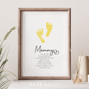 Mommy Footprint Poem | Following in Your Footsteps | Mothers Day ...