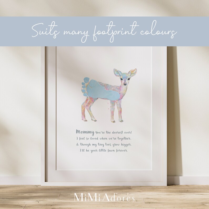 Printable Footprint Art | Mommy Footprint Poem | Mommy Craft | DIY Gift ...