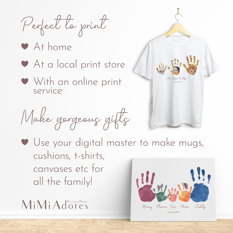 DIGITAL Sibling Handprint Art | Mommy Gift | Grandparent's Gift ...
