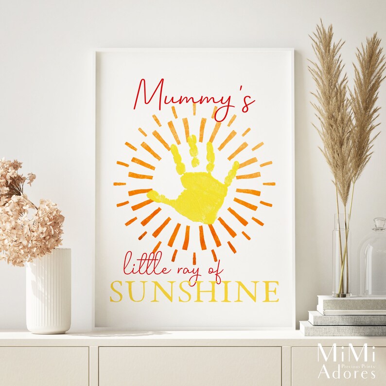 Sunshine Handprint Craft | Mother's Day Birthday Craft | Mummy ...