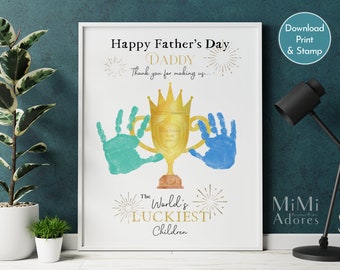 Handprint Art Craft Daddy Poem Father's Day Kids Baby - Etsy