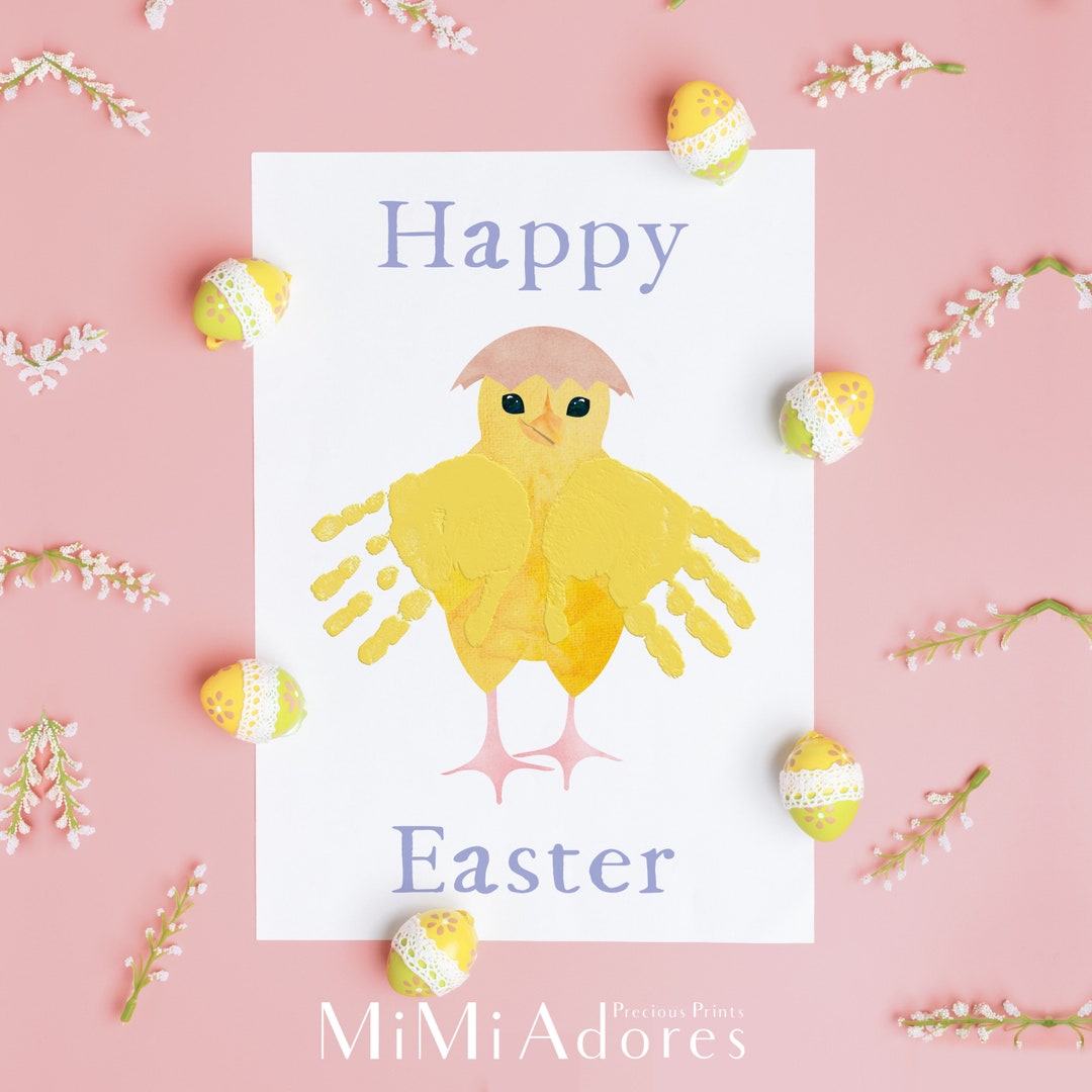 Easter Chick | Handprint Hand Art Craft | Easter Handprint | Kids ...