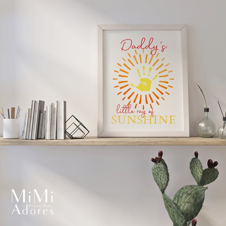 Sunshine Handprint Craft Fathers Day Craft Daddy Handprint - Etsy