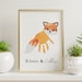 Fox Handprint Printable | Kids Handprint Activity Craft | Handprint ...