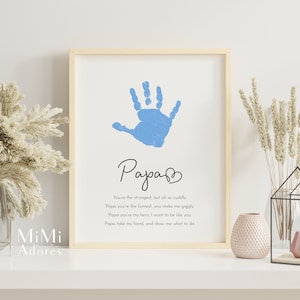 Papa Handprint Poem | Fathers Day Birthday | Papa Poem Printable | Kids ...
