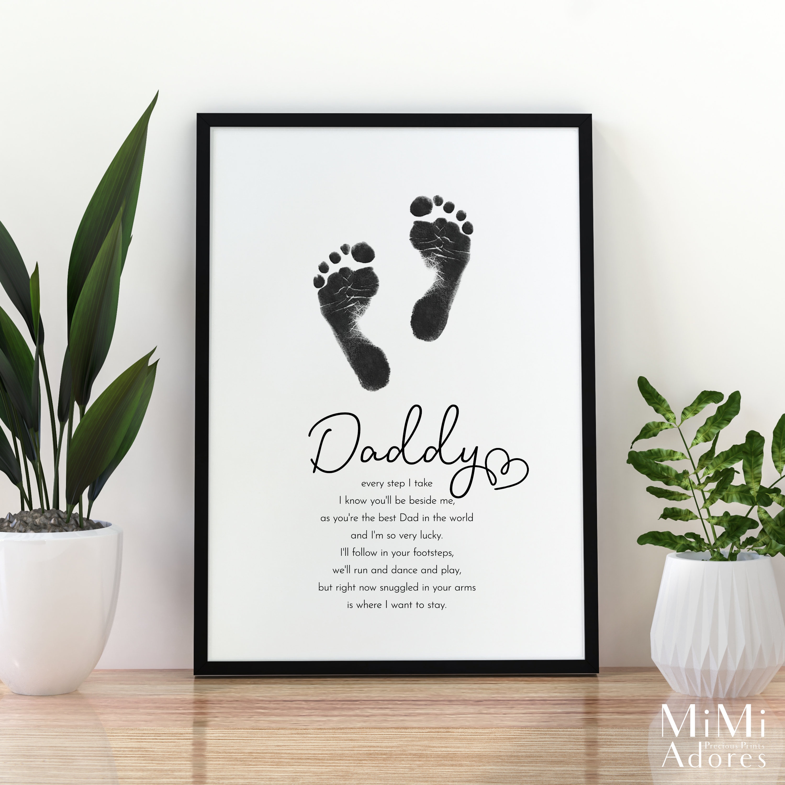 Daddy Footprint Poem | Following in Your Footsteps | Fathers Day ...