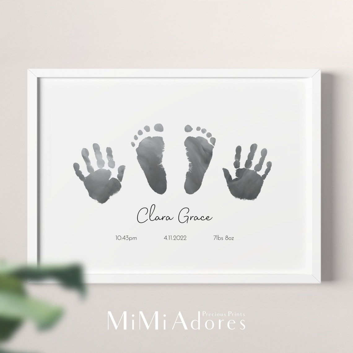 Handprint Footprint Keepsake Hand Print Foot Print Art - Etsy