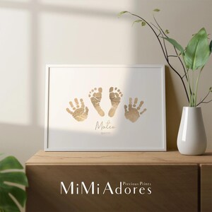 Baby Handprint Keepsake Made in Real Foil | Baby Toddler Keepsake ...