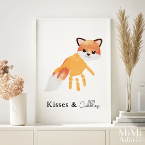 Fox Handprint Printable | Kids Handprint Activity Craft | Handprint ...